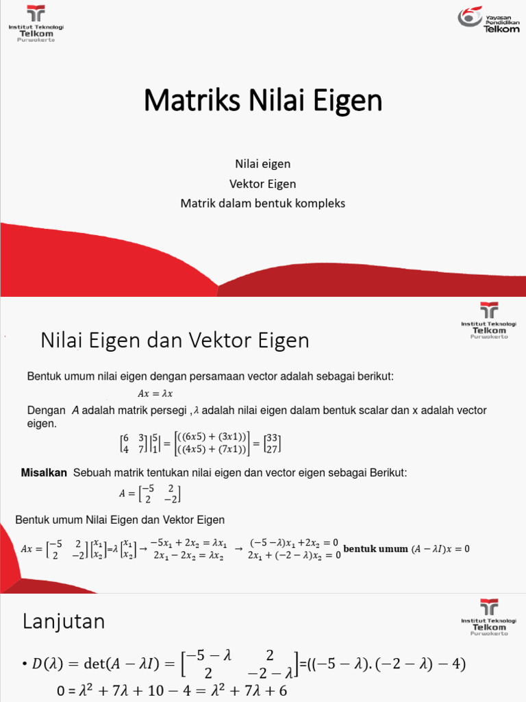 Matrik Nilai Eigen | PDF | Metode & Bahan Ajar