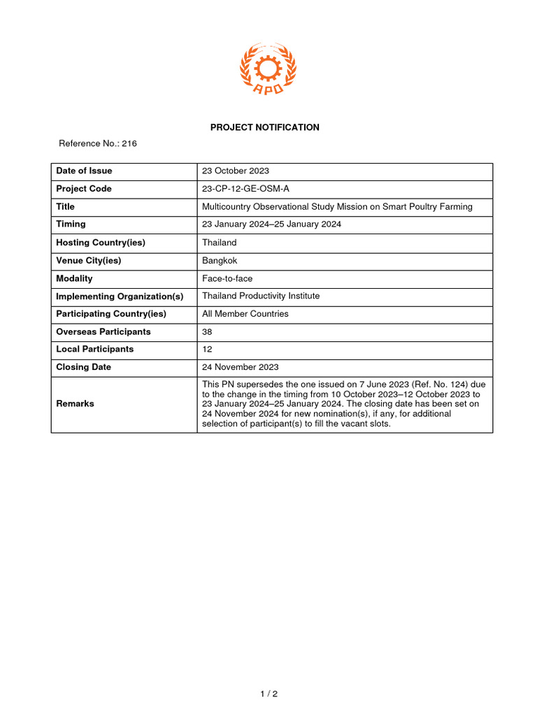 Revised PN 23-CP-12-GE-OSM-A | Download Free PDF | Agriculture | Farmer