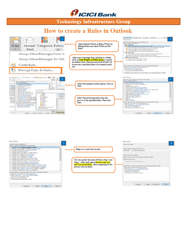 Creating Rules in Outlook Guide | PDF | Self-Improvement