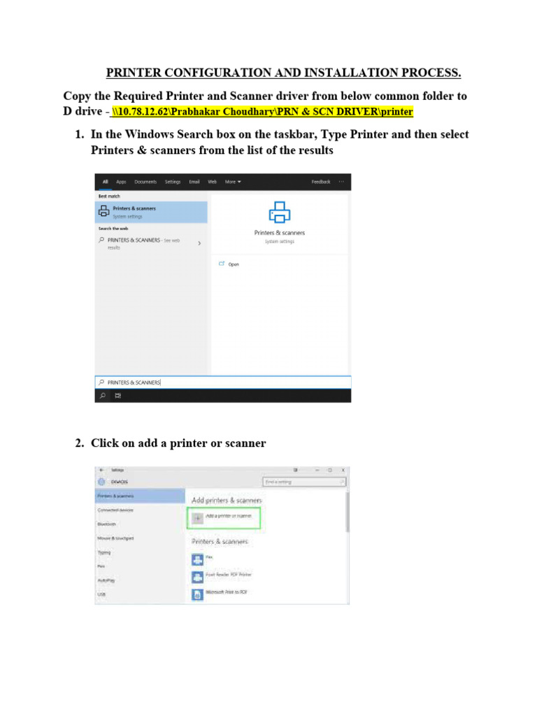 Printer Installation and Configuration Guide | PDF