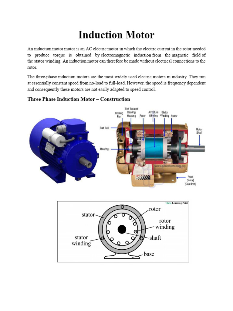 Induction Motor | PDF | Electric Motor | Electromagnetic Induction