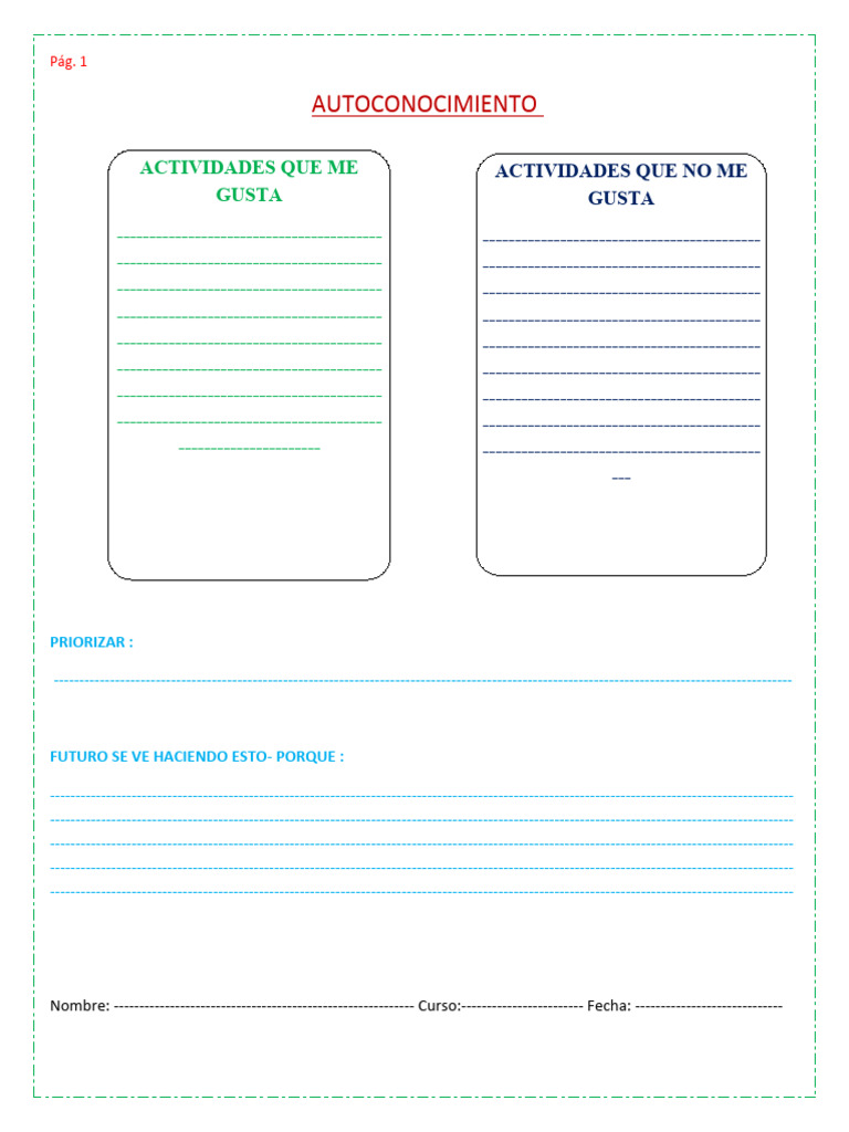 Autoconocimiento - Informacion - Toma Decisiones Ovp | PDF ...