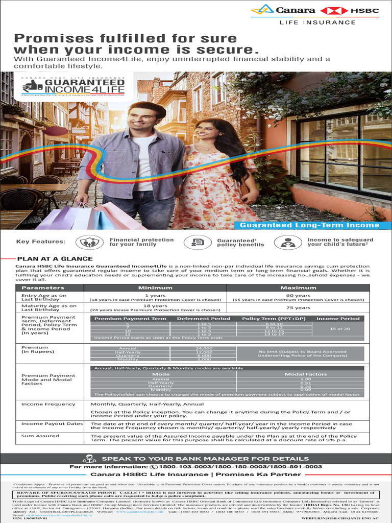 Guaranteed Income4Life Plan Overview | PDF | Insurance | Life Insurance