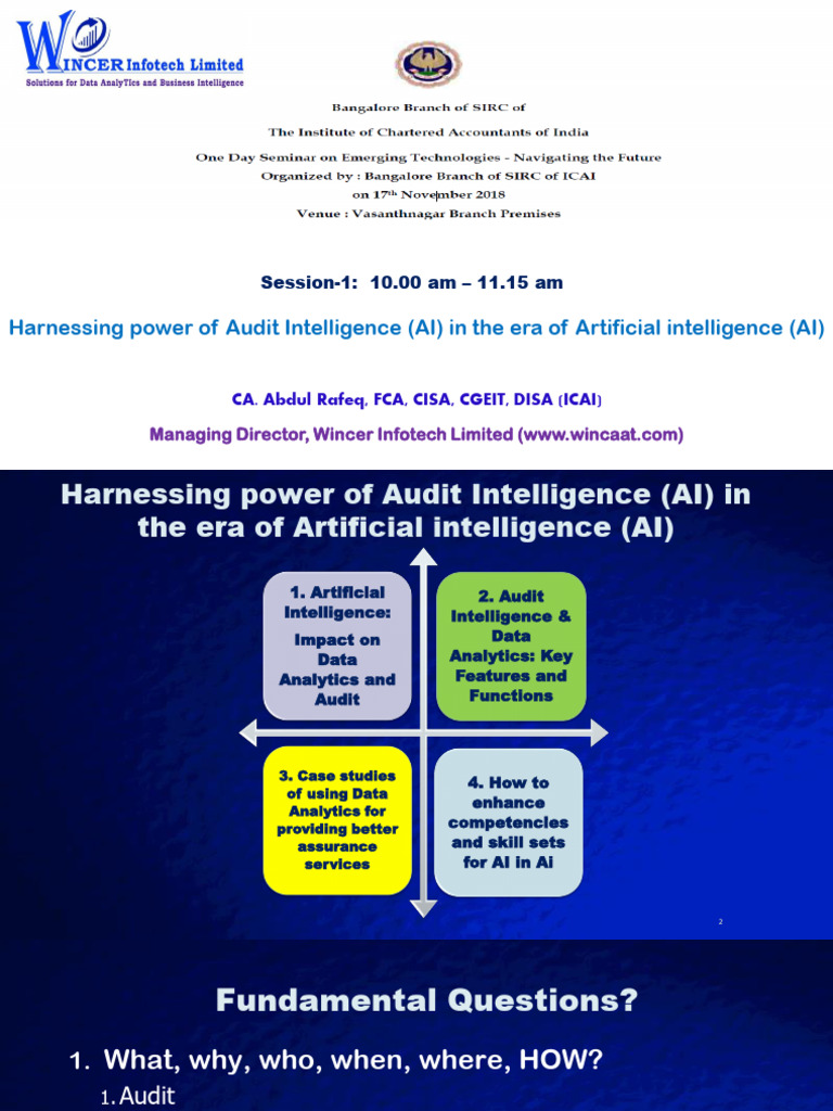 Audit Intelligence in AI Era Explained | PDF | Audit | Financial Audit
