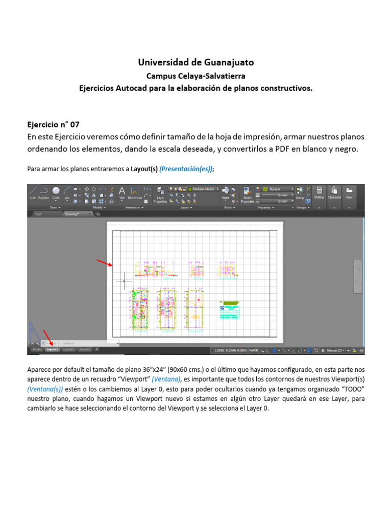 Ejercicio7 DT Armar Planos Layout, Viewports, PDF (1126) | PDF | Gráficos de computadora ...