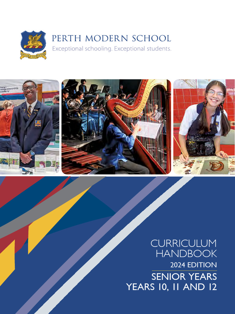 PMS Senior Years Curriculum Handbook 2024 Std | PDF | Educational Stages