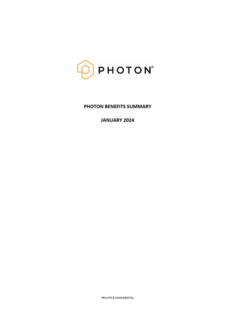 Photon Benefits Summary - Jan 2024 | Download Free PDF | Health Savings ... Photon Benefits Summary - Jan 2024 | Download Free PDF | Health Savings ...