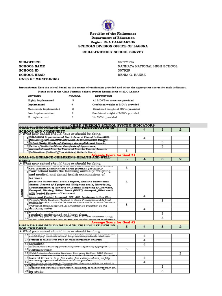 Child-Friendly School Survey - Nanhaya Nhs (San Francisco Nhs - Nanhaya ...
