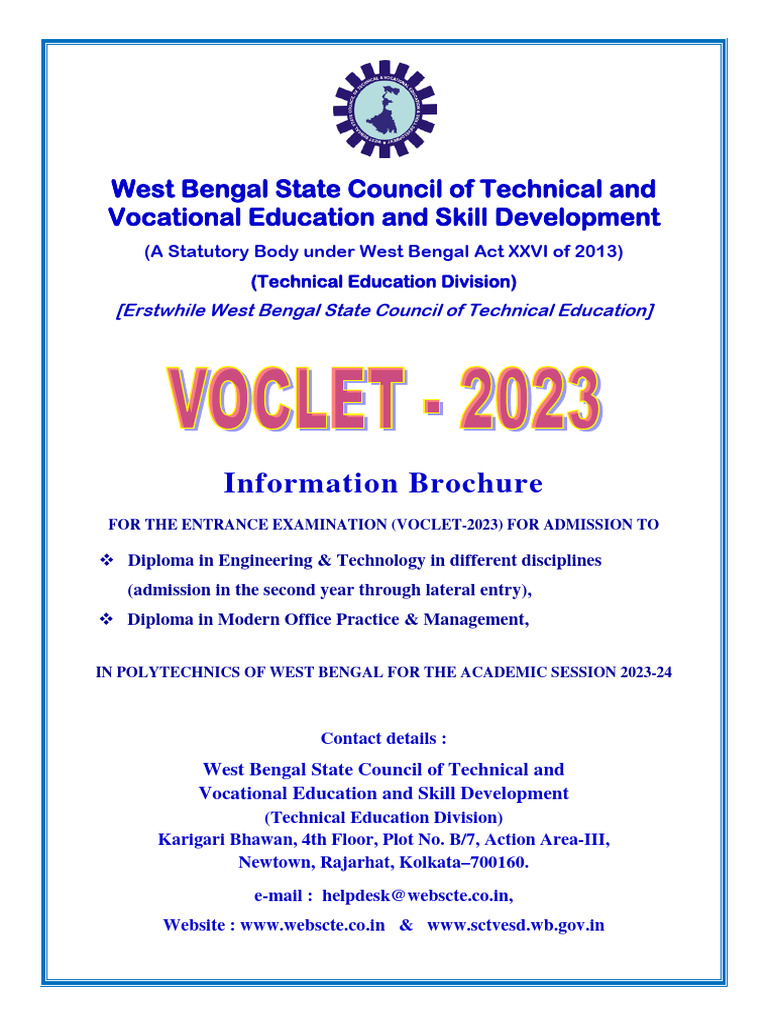 VOCLET 2023 Brochure Final 3 Reopen | PDF | University And College ...