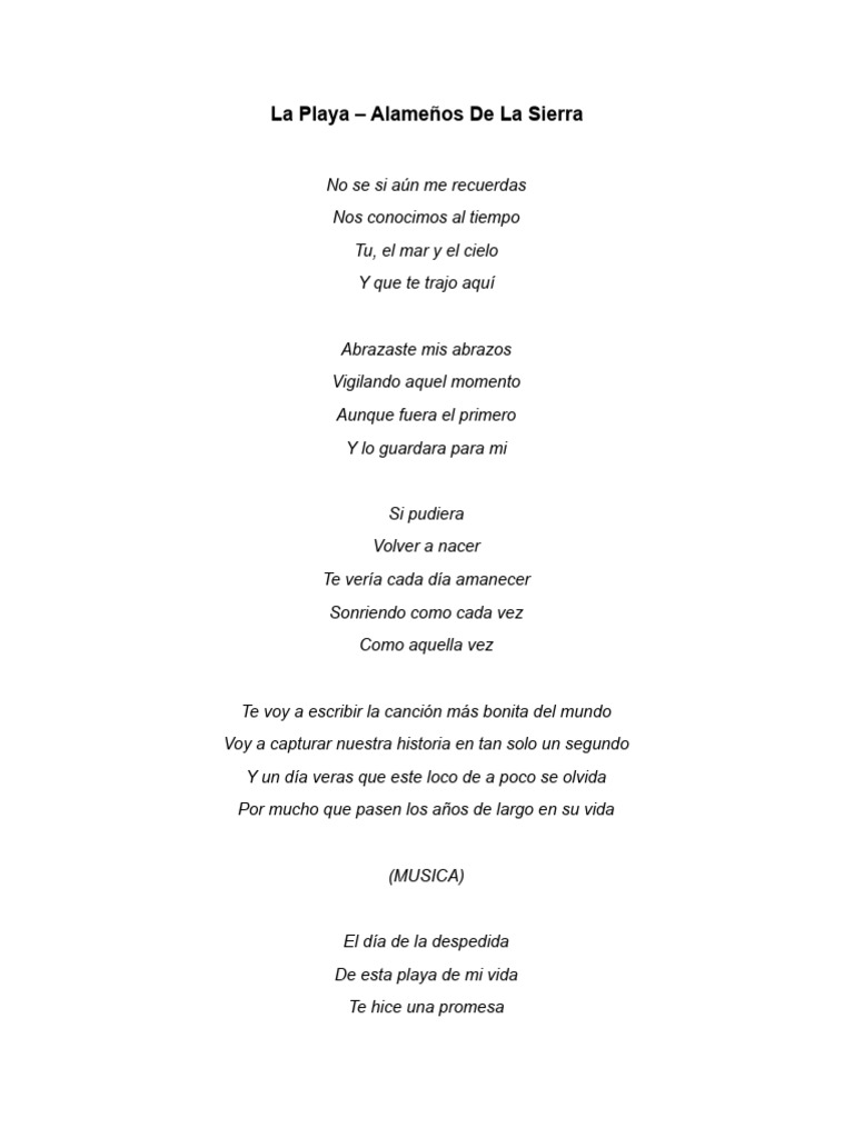 La Playa | PDF | Poesía