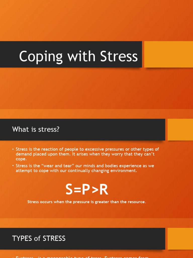 Lesson 5 Coping With Stress | PDF | Stress (Biology) | Psychology