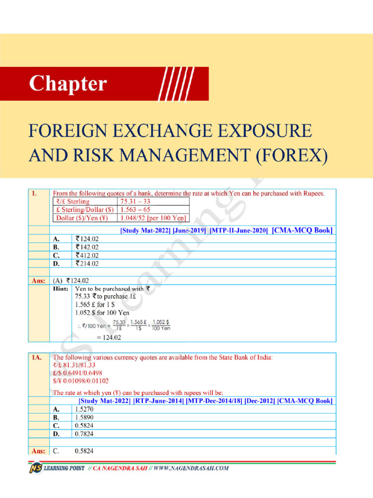 CMA-SFM-Forex MCQ Ed-2 - Removed | PDF