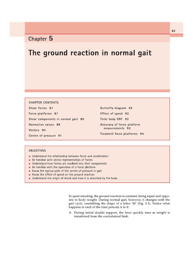 Gait Cycle Topic 5: The ground reaction in normal gait | PDF