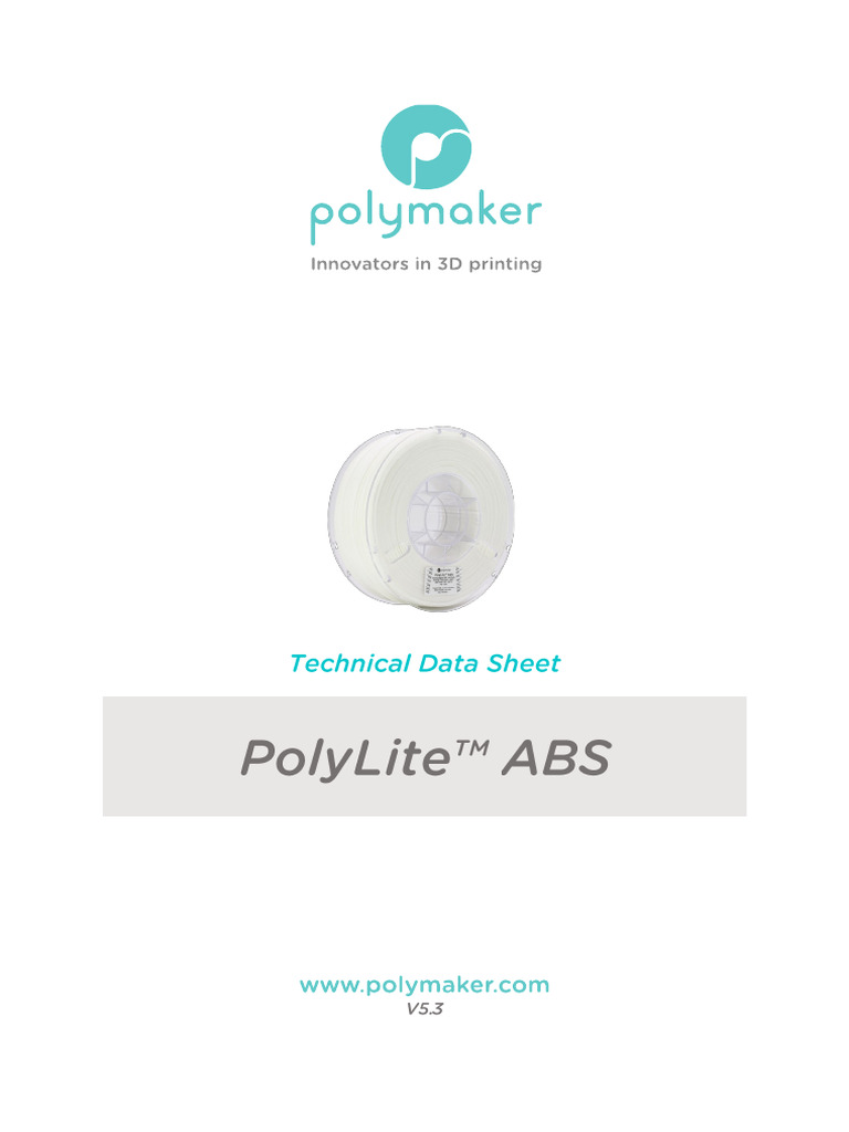 PolyLite ABS TDS V5.3-20240324 | PDF | Differential Scanning Calorimetry | Secondary Sector Of ...