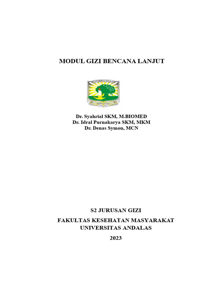 Modul Gizi Bencana | PDF | Kesehatan Holistik
