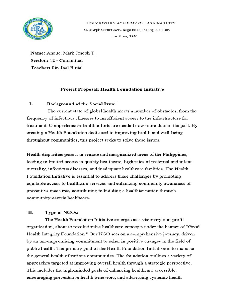 Concept Proposal UCSP - MJ | PDF | Health Care | Preventive Healthcare