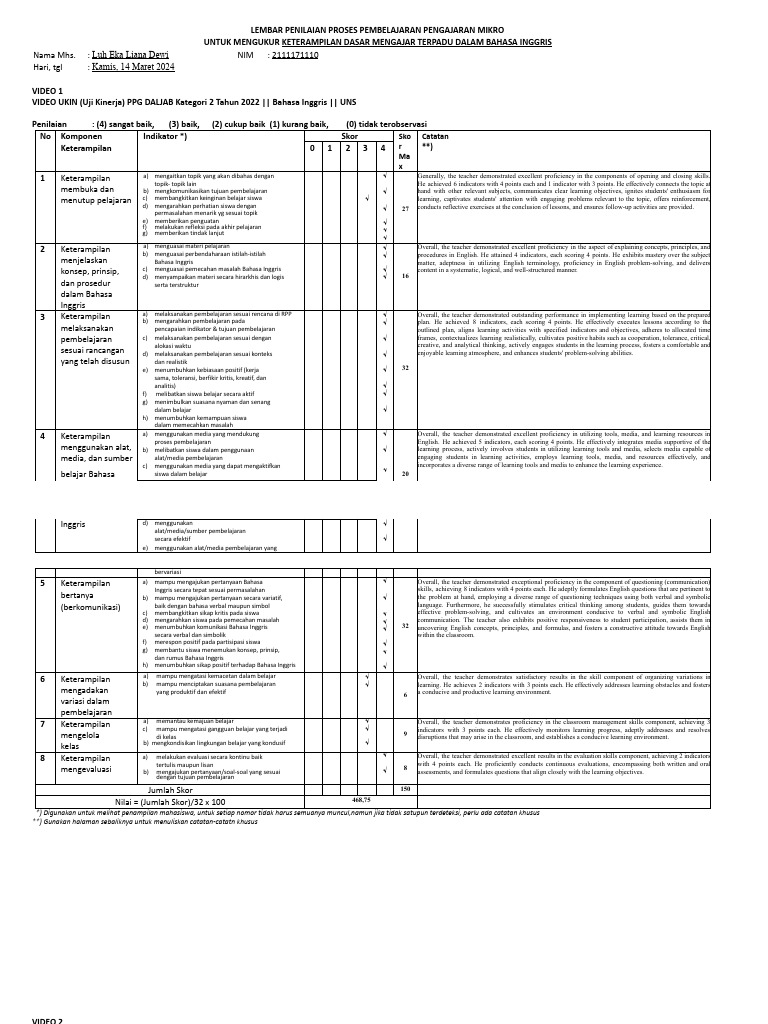 Luh Eka Liana Dewi - 2111171110 - Microteaching | PDF