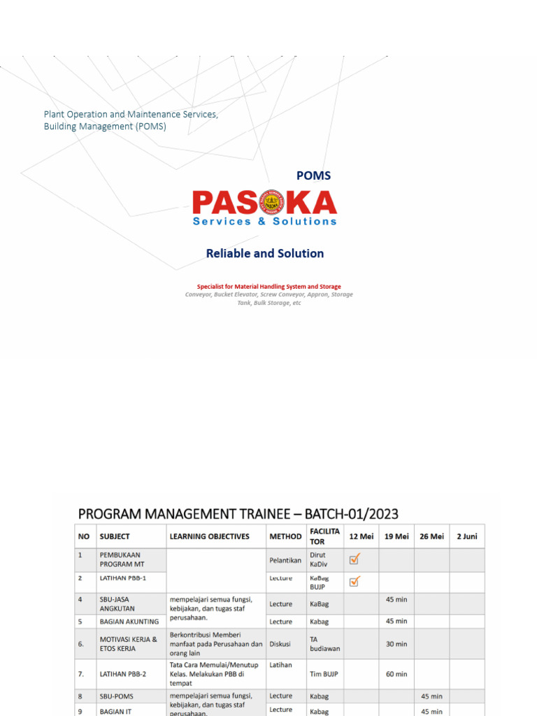 POMS: Solusi Operasi dan Pemeliharaan | PDF