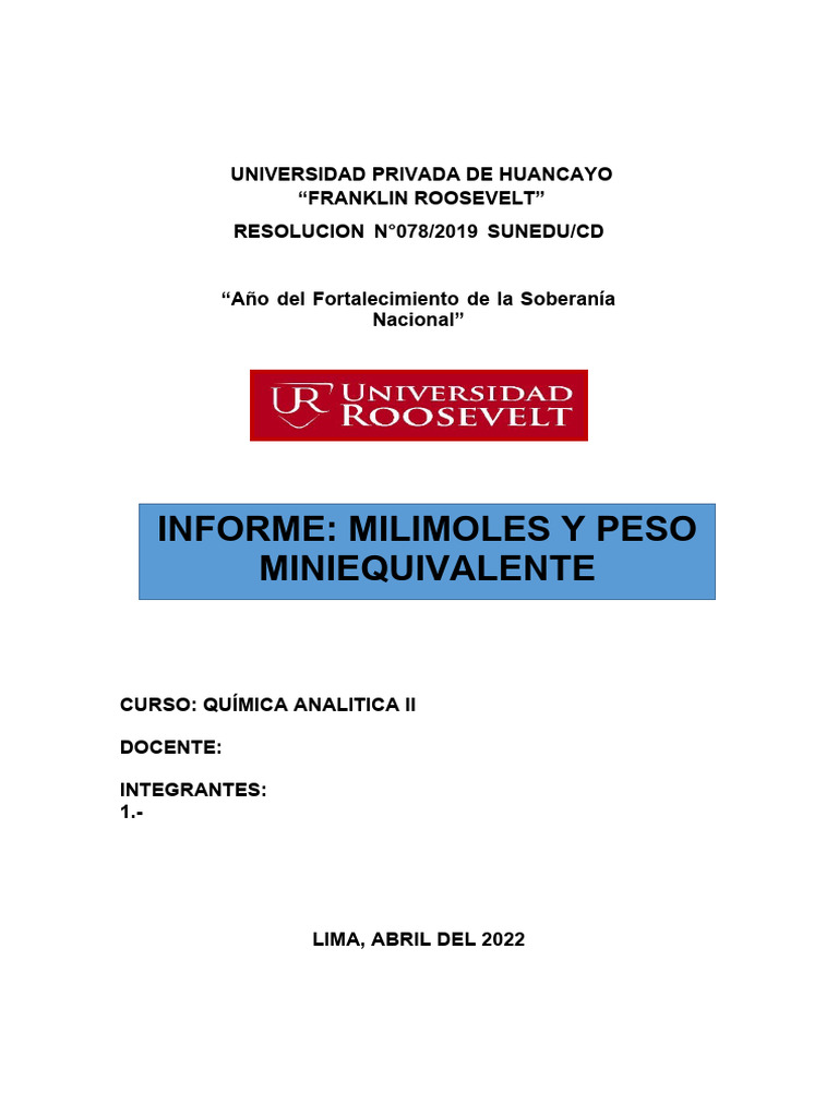 El Milimol | PDF | Mole (Unidad) | Química