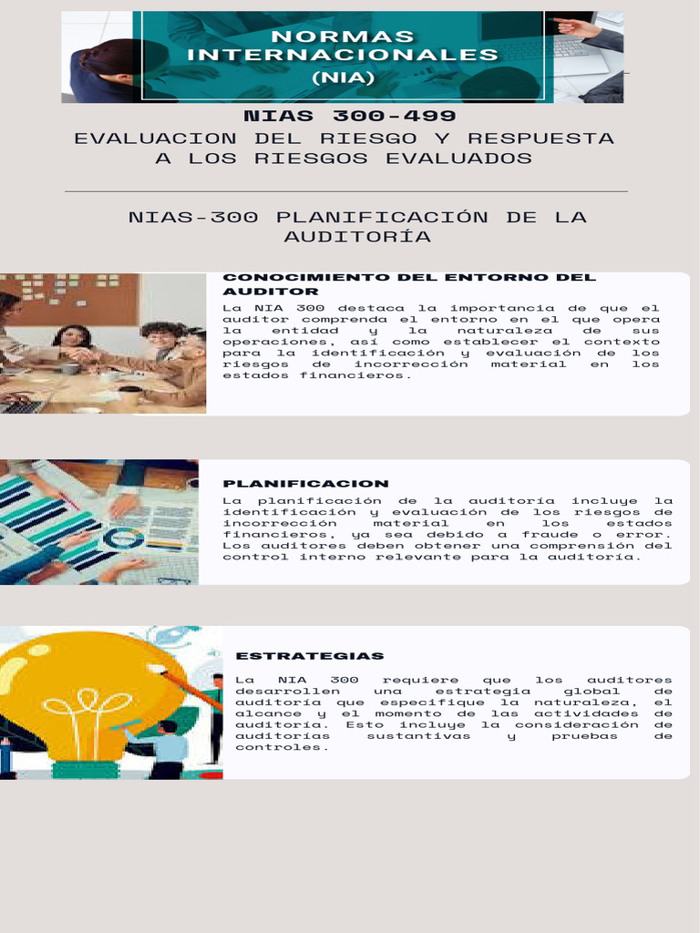 Infografía NIA 300-599 | PDF | Auditoría | Contralor