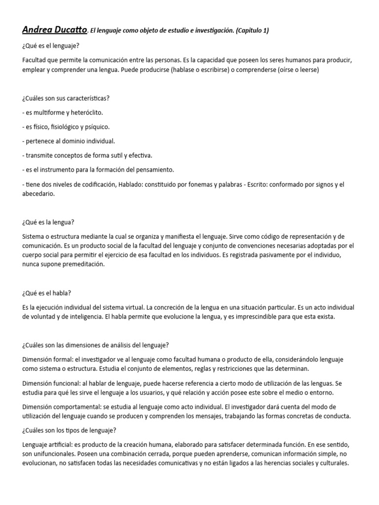 Andrea Ducatto Resumen Gramatica | PDF | Lingüística | Palabra