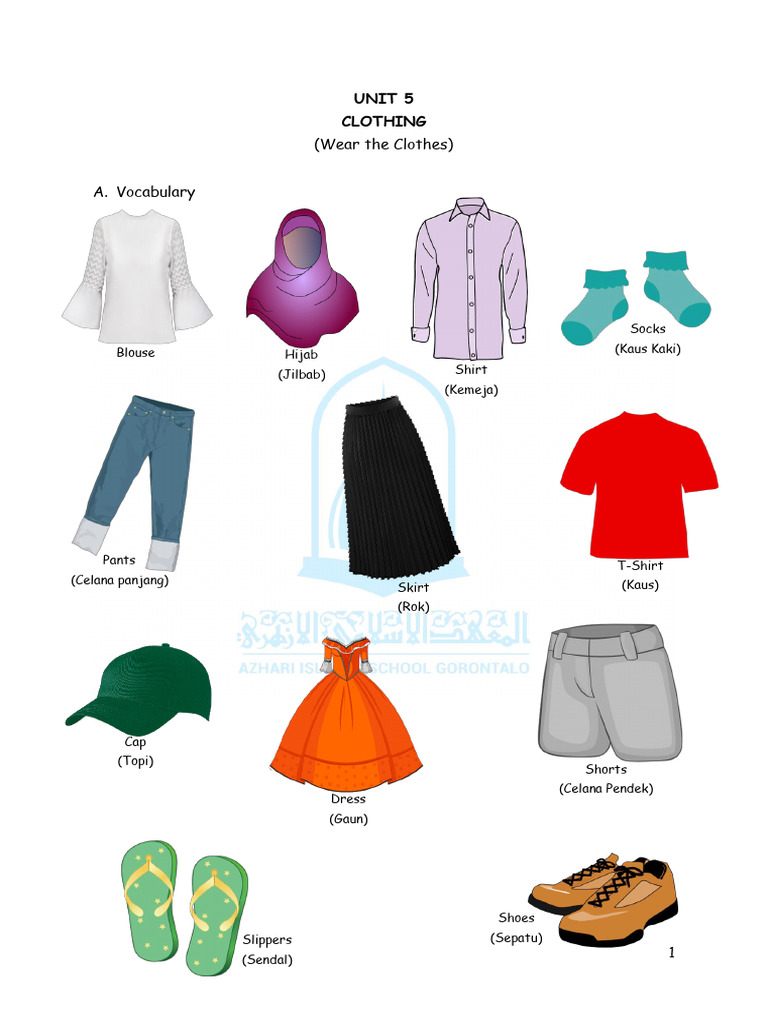 UNIT 5 Clothing | PDF
