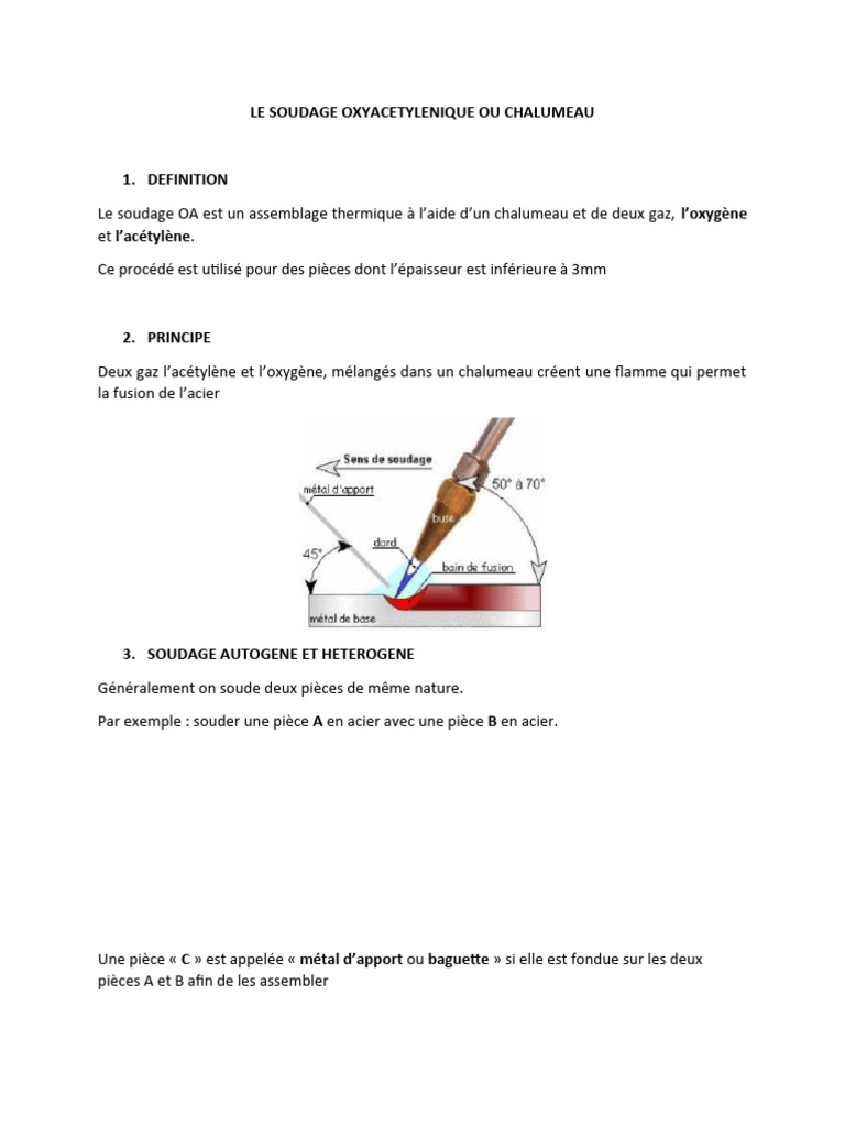 Soudage Oxyacétylénique : Guide Complet | PDF | Soudage | Construction