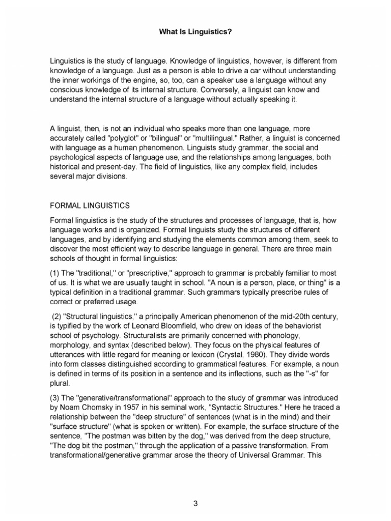 What is linguistics | PDF