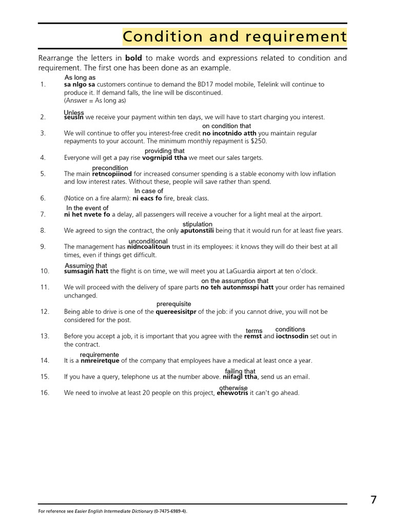 Condition and Requirement | PDF | Interest | Economies