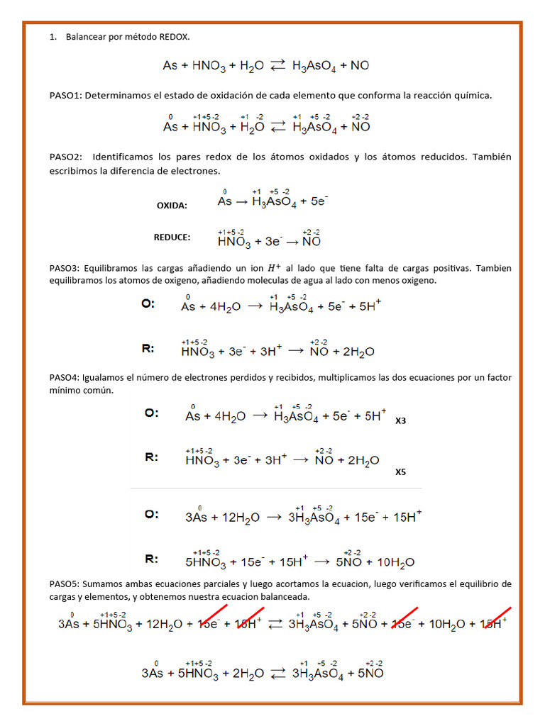 Balancear Por Método REDOX | PDF | Redox | Fenómenos científicos