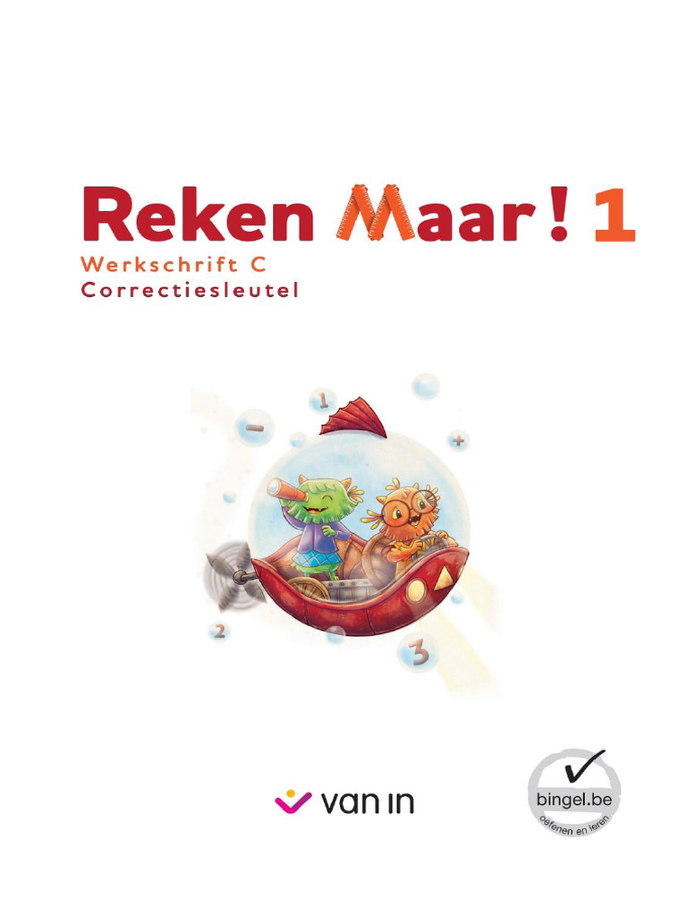 Reken Maar! 1: Werkschrift C - Correctiesleutel | PDF