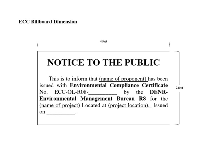 ECC Billboard Dimension | PDF | Technology & Engineering