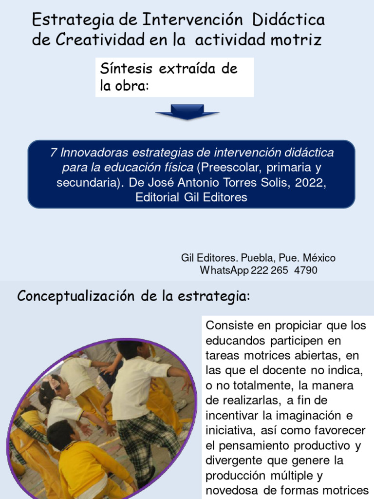 Creatividad Motriz en Educación Física | PDF | Maestros | Educación de ...