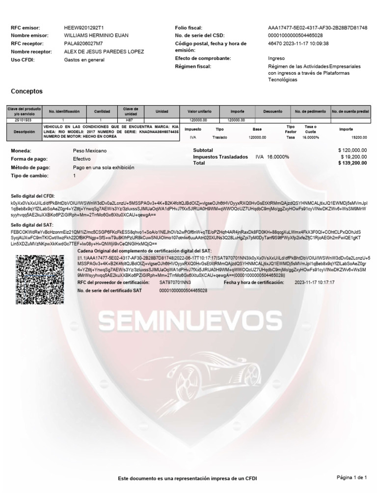Refactura Kia 2017 | PDF | Economias