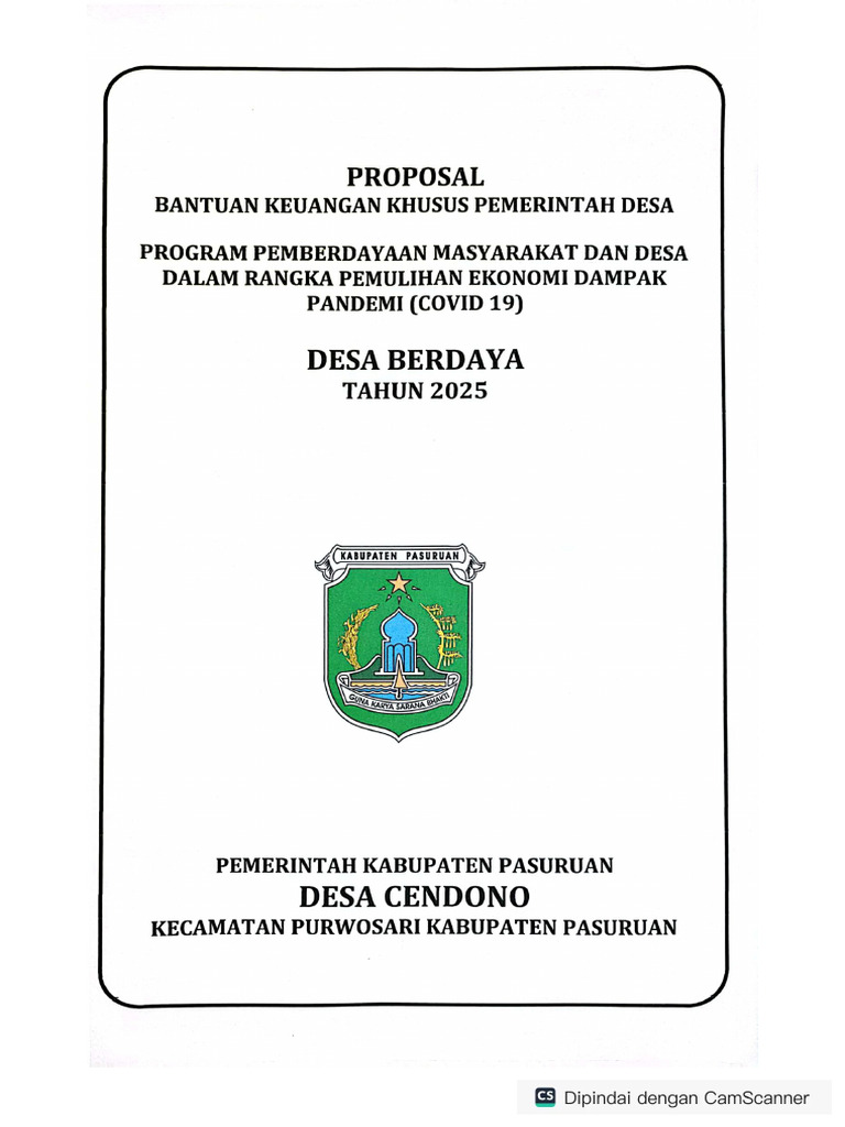 Proposal BKK Desa Berdaya Desa Cendono 2025 | PDF
