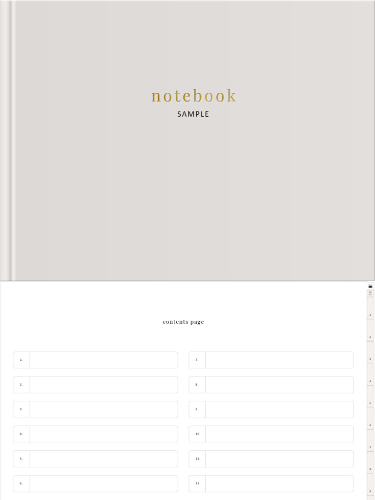 SAMPLE Horizontal Notebook | PDF