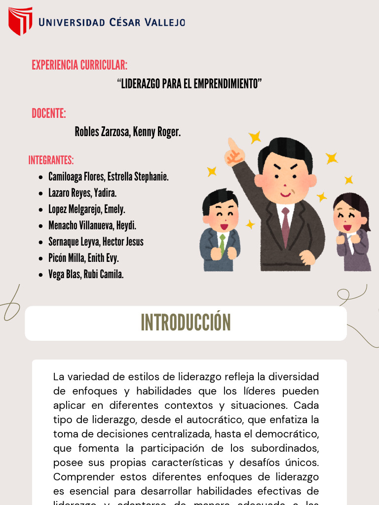 Tipos De Liderazgos Pdf Liderazgo Sicología 3799