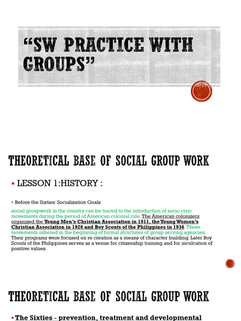 Evolution Of Social Groupwork Methods Pdf Homelessness Social Group