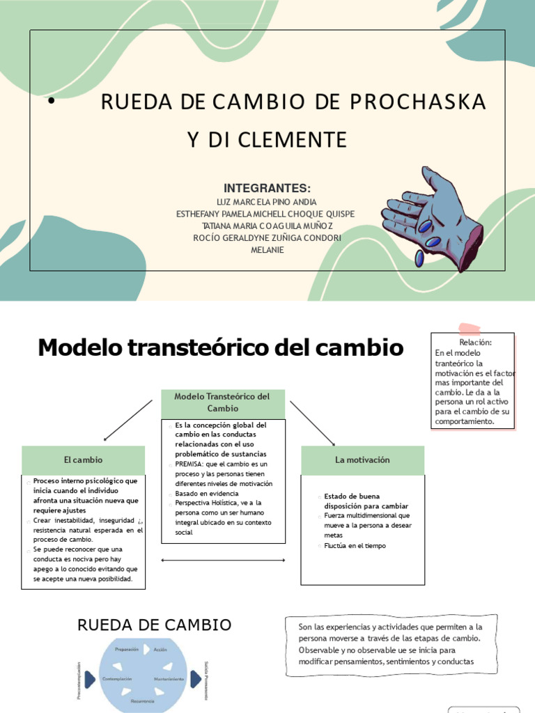 Rueda de Cambio de Prochaska y DiClemente | PDF | Comportamiento | Las ...
