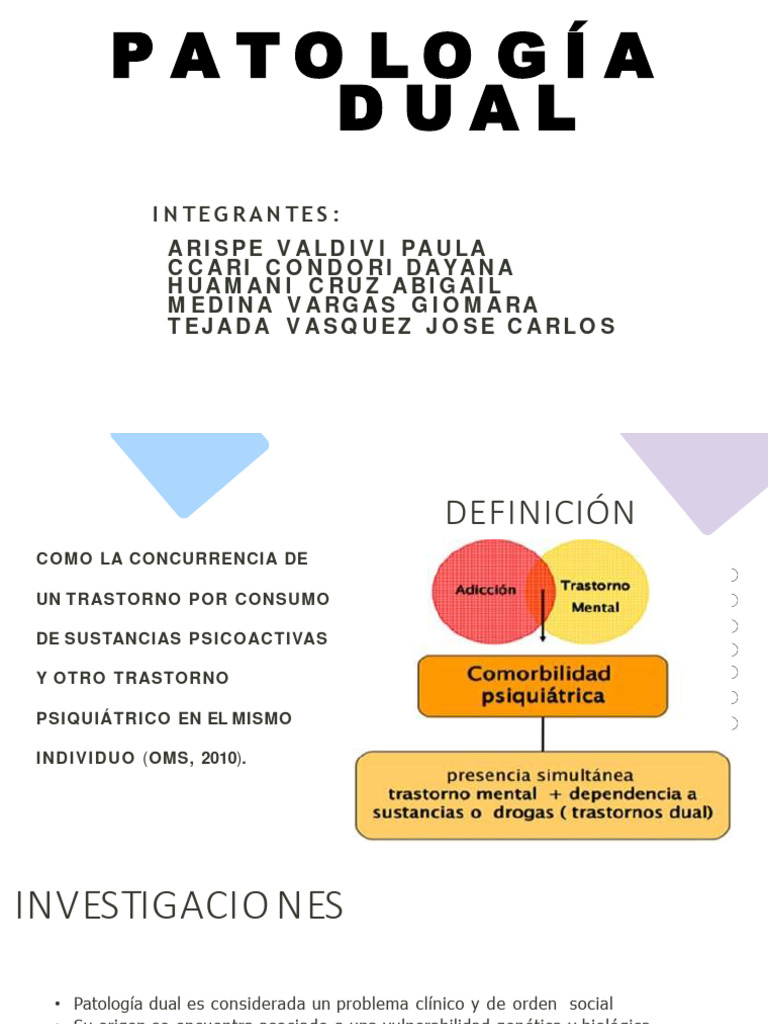 Diapositivas Patología Dual | PDF | Trastorno mental | Esquizofrenia