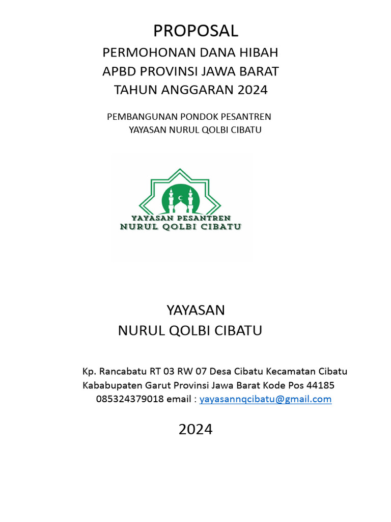 Proposal Yayasan Nurul Qolbi | PDF