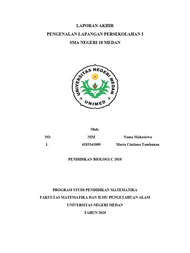 Laporan Akhir PLP 1 Maria | PDF | Karier & Perkembangan | Ilmu Sosial