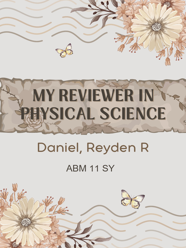 Daniel, Reyden R. Abm 11 Sy Reviewer in Physical Science | PDF | Stars | Intermolecular Force