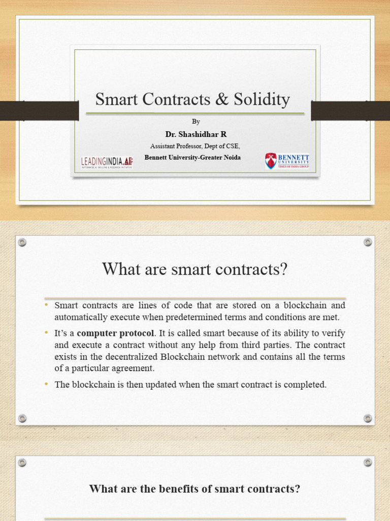 Smart Contracts | Download Free PDF | Integer (Computer Science) | Boolean Data Type