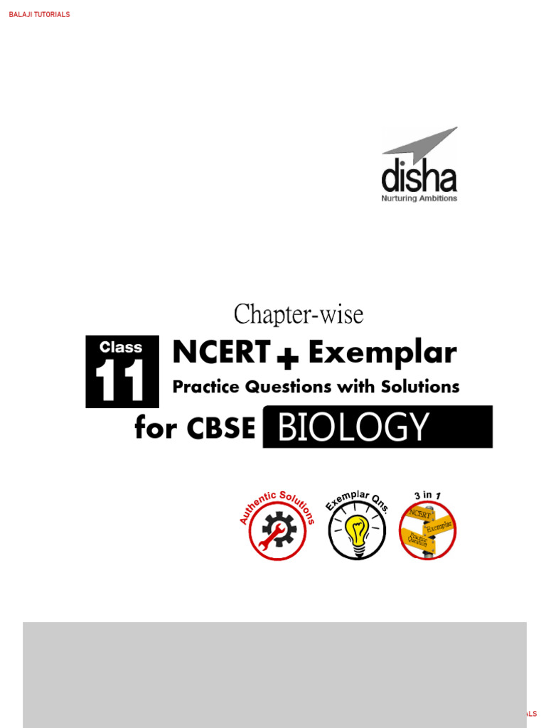 Chapter-Wise NCERT - Exemplar - Bio - Disha Experts | PDF | Genus | Taxonomy (Biology)