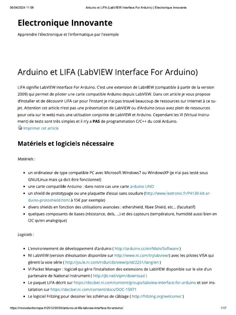 Arduino Avec Labview Exemples | PDF