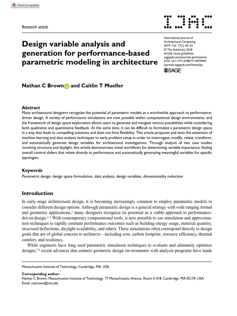 2019 Design-Variable-Analysis-And-Generation-For-Performance-Based-Parametric-Modeling-In ...