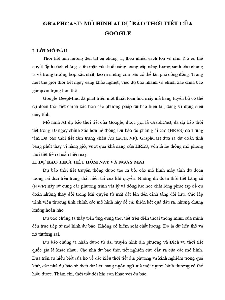 NghienCuu AI Dubaothoitiet GraphCast | PDF