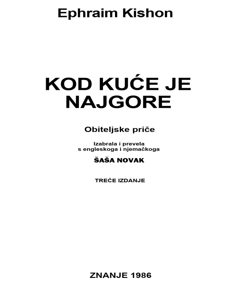 Kishon Kod Kuce Je Najgore Removed Pages | PDF
