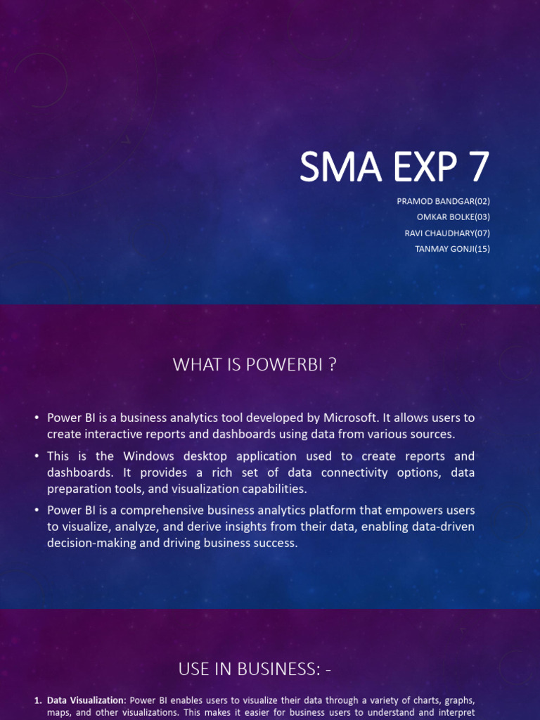 SMA Exp 7 | PDF | Analytics | Business Intelligence
